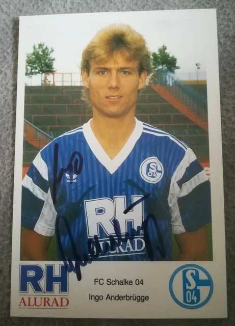 INGO ANDERBRÜGGE FC Schalke 04 handsignierte Autogrammkarte 1990/91 RH Alurad EUR 4,99 - PicClick DE