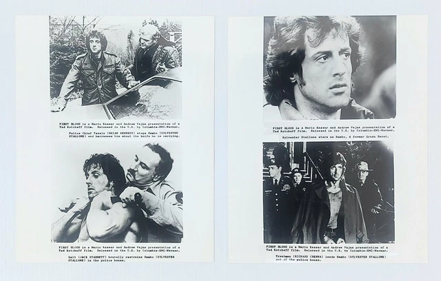 RAMBO : FIRST BLOOD PART 1 ORIGINAL UK PUBLICITY PRESS KIT STILLS x 2 ...