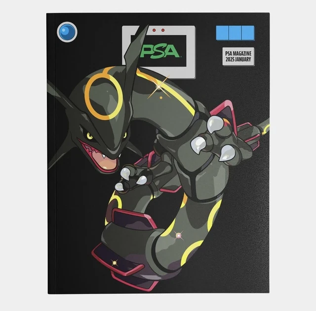 PSA MAGAZINE JANUARY 2025 Volume #10 Shiny Rayquaza Variant (Sealed) £ ...