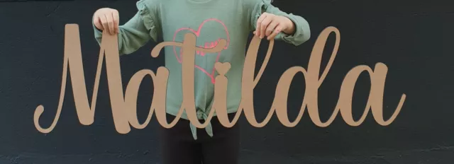 PERSONALISED WOODEN NAME Large Wall Sign Room Décor Nursery Plaque Word ...