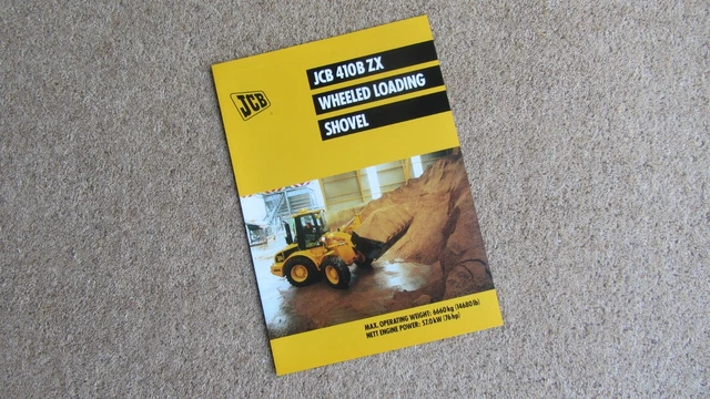 JCB 410B ZX WHEELED LOADING SHOVEL BROCHURE 9999/4464 4/99 Circa 1999 £ ...