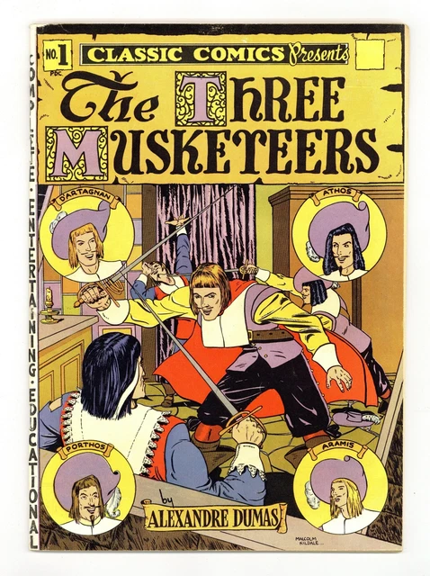 CLASSICS ILLUSTRATED 001 The Three Musketeers #4 très bon état + 4,5 ...