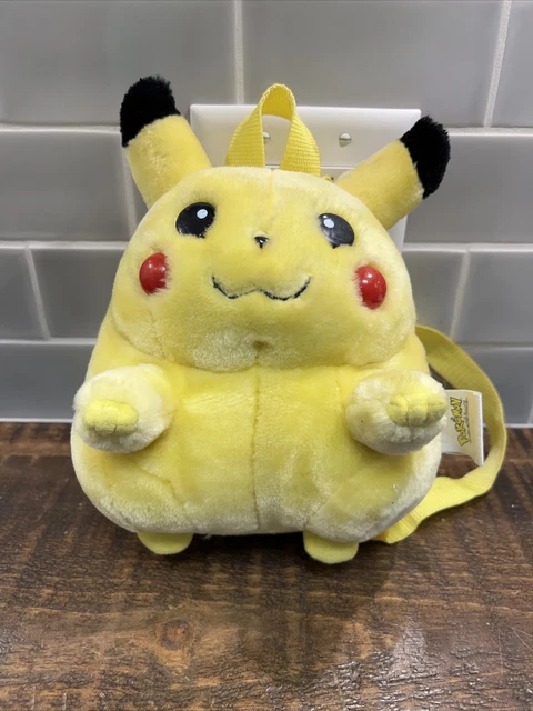VINTAGE POKEMON NINTENDO Fat Pikachu Plush Backpack By Pyramid 9 inch ...