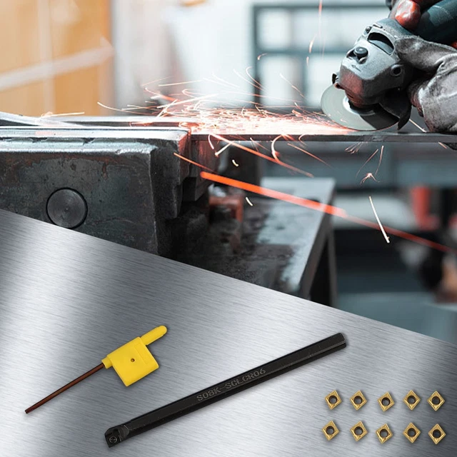 BARRE D'AL SAGE EFFICACE d'usinage 8 mm S08KSCLCR06 avec inserts 10 pi ces CCM EUR 20,42 ...