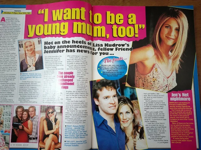 TV WEEK MAGAZINE 1997 Jason Donovan~Jennifer Aniston~Spice Girls~Jason ...