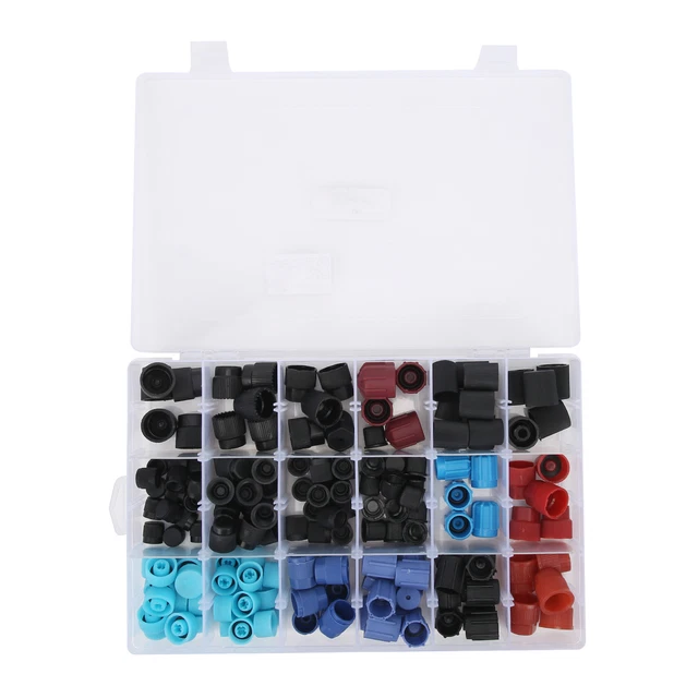 A/C SYSTEM CAP Air Conditioning Valve Core Caps 170pcs Practical For ...