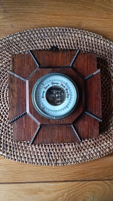J G GISCHARD Aneroid Barometer in Oak Case £14.99 - PicClick UK