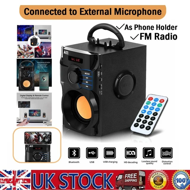 PORTABLE LED WIRELESS Bluetooth Speaker Bass Outdoor Home Party FM ...