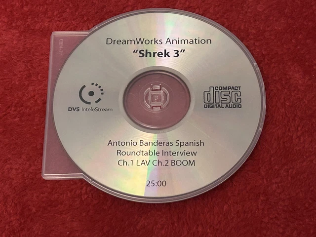 SHREK 3 ROUNDTABLE interview CD w/ ANTONIO BANDERAS 25 minutes ...