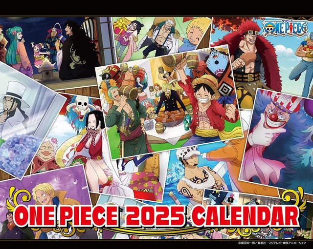 TOEI ANIMATION 2025 One Piece Desk Calendar Luffy Nami Zoro Sanji ...