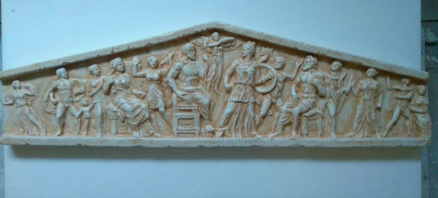 LARGE RELIEF TYMPANUM Wall Relief Stucco Gips Greek Sculpture Stucco ...