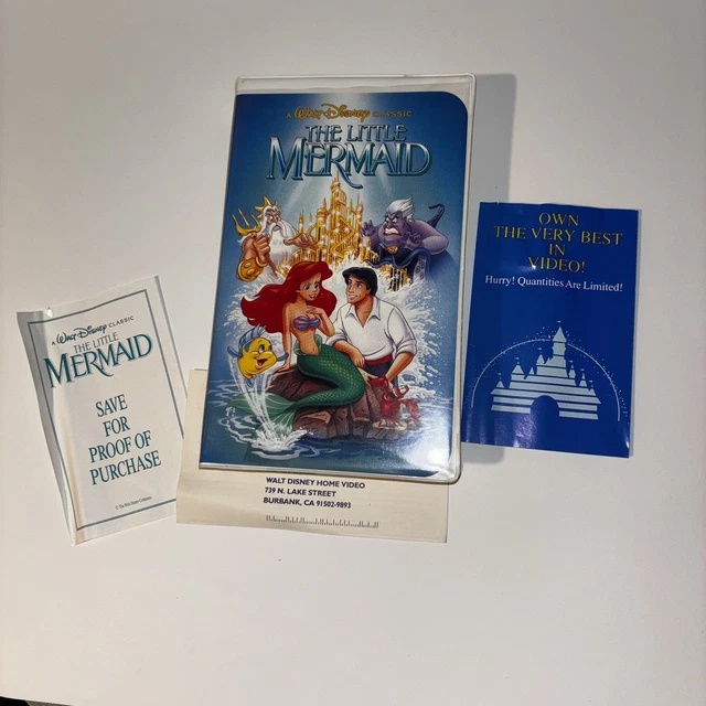 DISNEY THE LITTLE Mermaid (VHS, 1989) RARE BANNED COVER Black Diamond ...