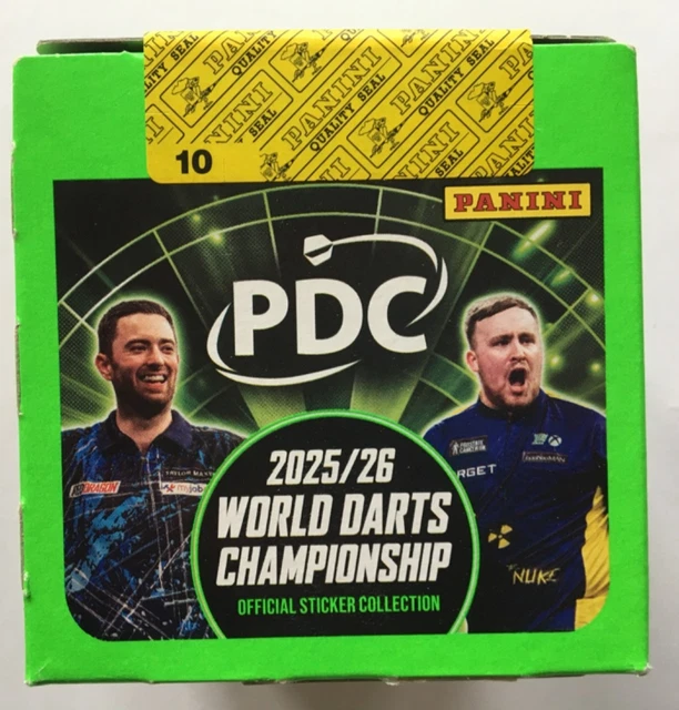 PANINI PDC 2025/26 World Darts Championship Sealed Box of 36 Sticker ...