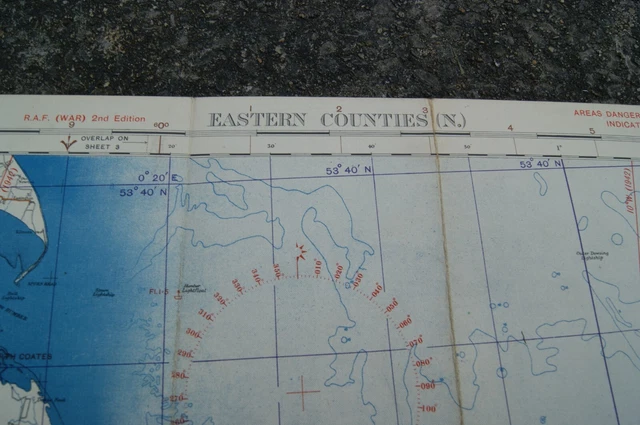RAF WW2 MAP Ordnance Survey Aeronautical Aircraft Air Force Eastern ...
