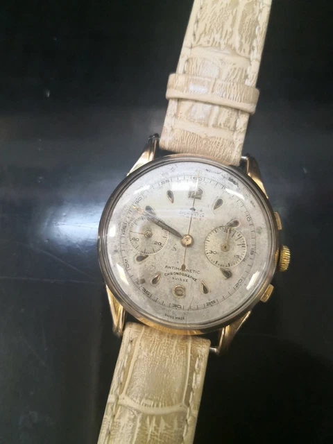 OROLOGIO ORO 18 kt uomo dichi watch Revisionato e perfetto in tutto ...