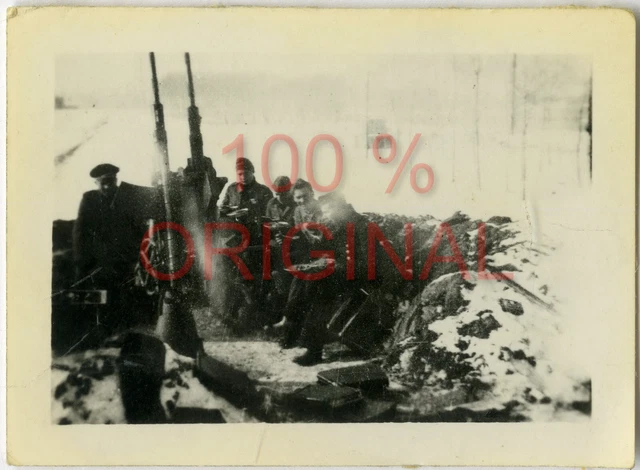 ELBING ELBLAG OSTPREUSSEN 1944/45 Winter Geschütz Stellung Soldaten ...