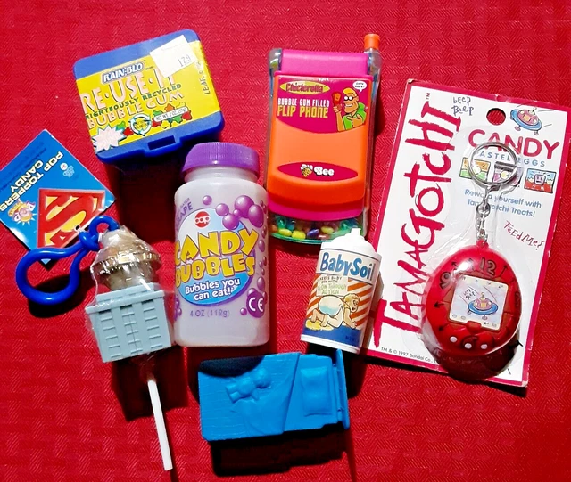 VINTAGE 90S CANDY Lot Tomagotchi Flip Phone Bubbles NEW Sealed ...