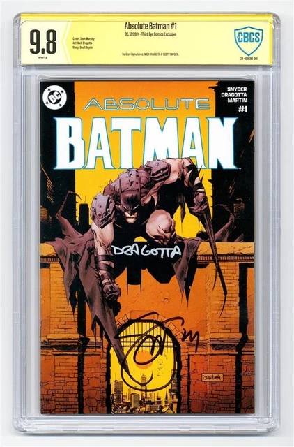 ABSOLUTE BATMAN #1 Third Eye CBCS 9.8 SS Dragotta/Snyder £296.31 ...