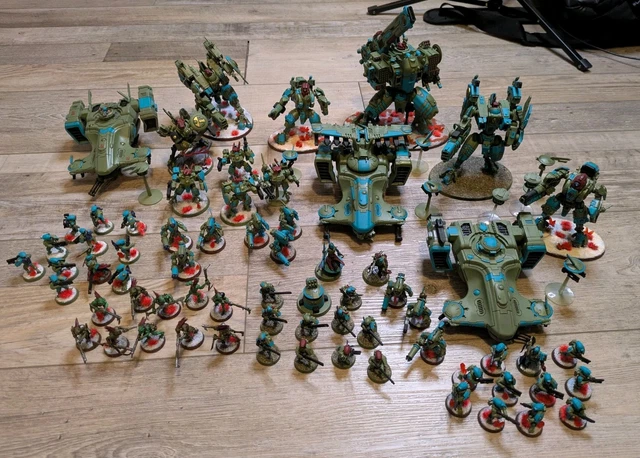 PAINTED TAU EMPIRE Army: Custom Colour Scheme! Table Top Ready. 2385 ...