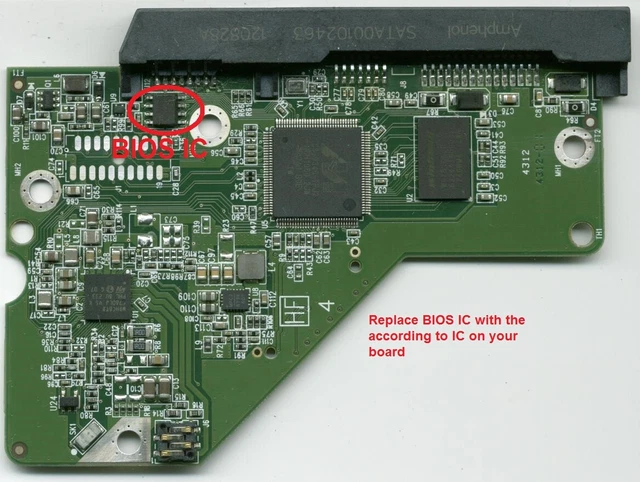PCB BOARD WD RED WD10EFRX 2060-771824-005 REV A ADD4 771824-G05 88i9346 ...