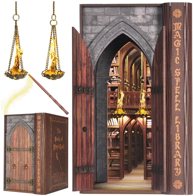 BOOK NOOK KITS for Adults, DIY Booknook Bookshelf Decor Magic Spell ...