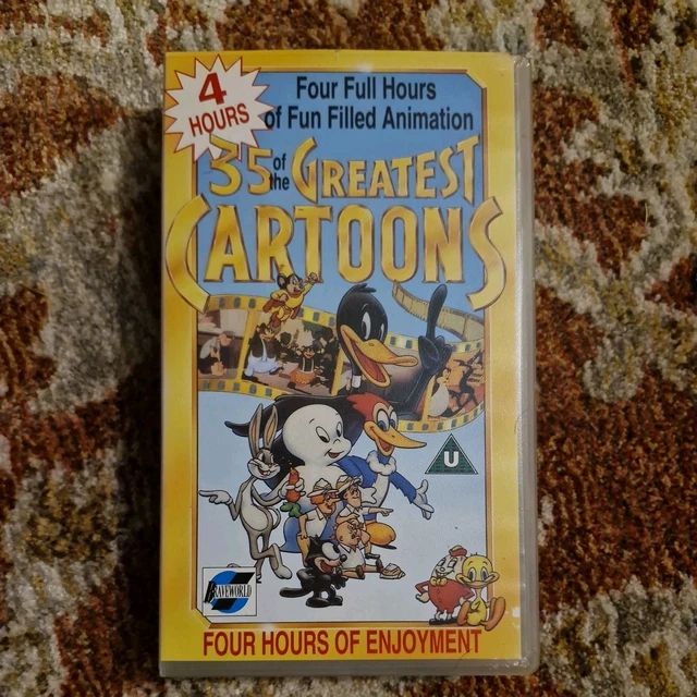 35 OF THE GREATEST CARTOONS UK PAL VHS 4 hours 1991 BRAVEWORLD STV 2037 ...