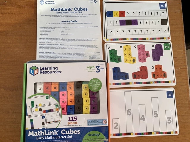 LEARNING RESOURCES MATHLINK Cubes X 96- Early Learning Maths Set With ...