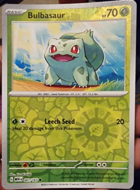 POKEMON TCG 151 Bulbasaur 001/165 ENGLISH NM/M Reverse Holo Bisasam EUR ...