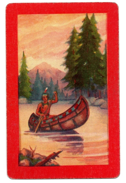VINTAGE PLAYING CARD Native American Indian man single swap card $3.00 ...