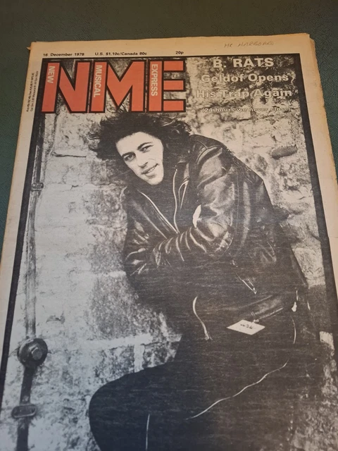 VINTAGE NME MAGAZINE 16 DECEMBER 1978 Boomtown Ramones Dylan Judas Cure ...