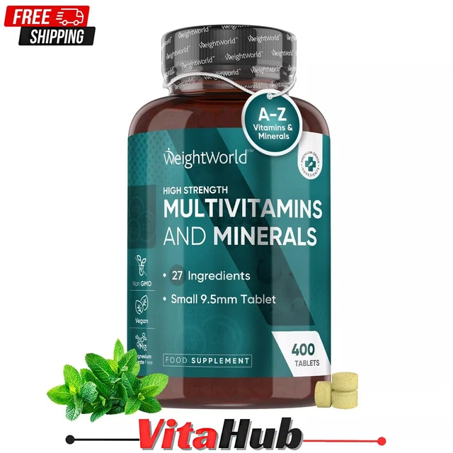 VITAMINS & MINERALS - 400 Tablets - Vitamin A, B Complex, C, D, E - Iron Calcium £25.37 ...