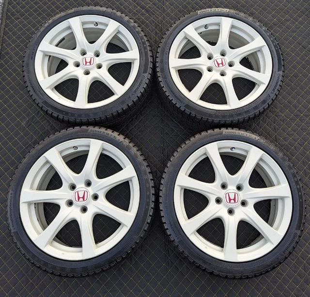 JDM HONDA CIVIC Type R FD2 genuine wheels Champion white Continental N ...