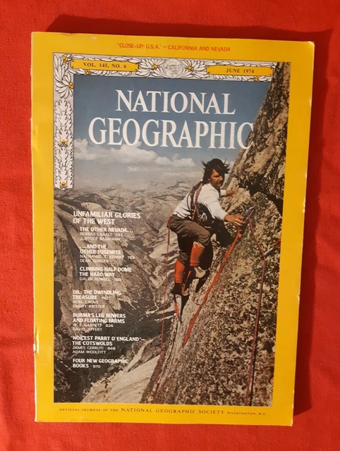 NATIONAL GEOGRAPHIC MAGAZINE-JUNE 1974-Yosemite, Half Dome, Cotswolds ...