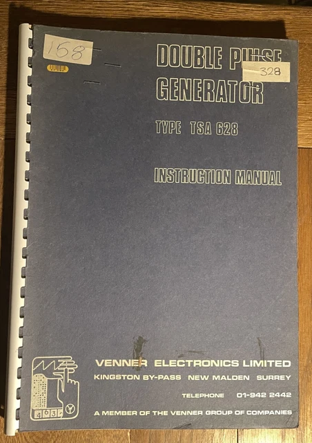 MANUAL DE INSTRUCCIONES generador de doble pulso Venner Electronics TSA ...