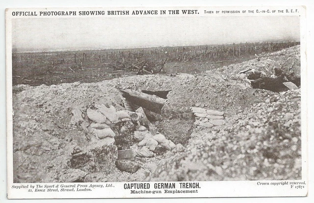 WW1 PROPAGANDA WAR Damage Captured German Trench Machine Gun ...