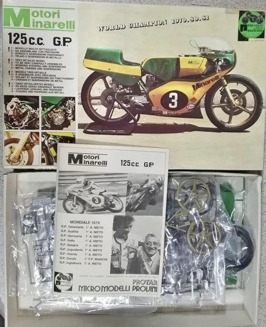 MAQUETTE 125 cc Minarelli -Neuve de marque Protar/Provini au 1/9 Très ...