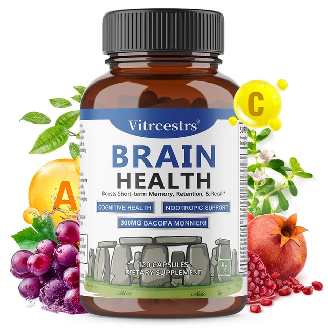 BRAIN BOOSTER - Supports,Cognitive,Memory, Focus & Healthy Stress ...