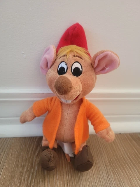 6& DISNEY STORE Cinderella Jaq Mouse Stuffed Animal Plush Toy Bean Bag ...