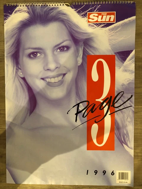 THE SUN PAGE 3 Girl 1996 Calendar Jo Guest Angela Lea Sarah Jaffer ...
