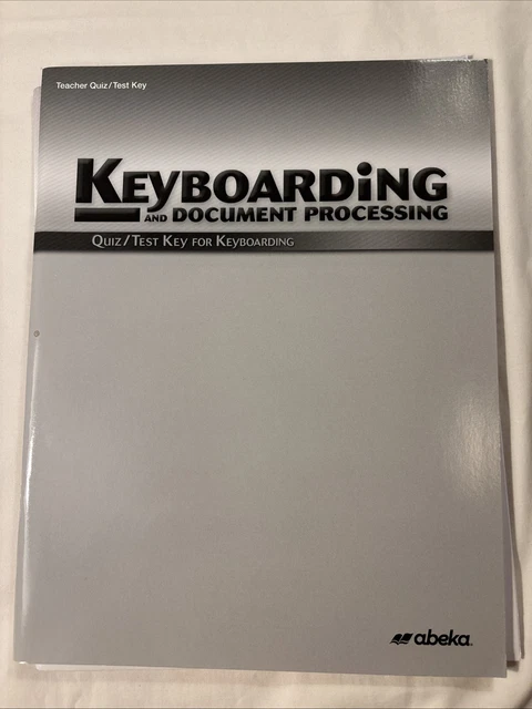 ABEKA KEYBOARDING & Document Processing Student Quizzes Tests Video ...
