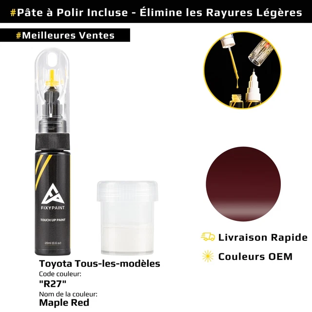 PEINTURE DE RETOUCHE pour Toyota Tous modèles Code: R27 Maple Red EUR ...