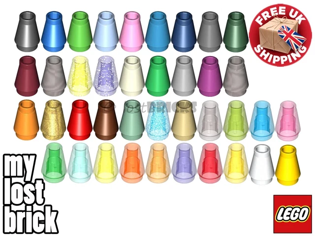 LEGO - PART 4589 - Cones 1x1 with Top Groove (Pack of 10) + NEW ...