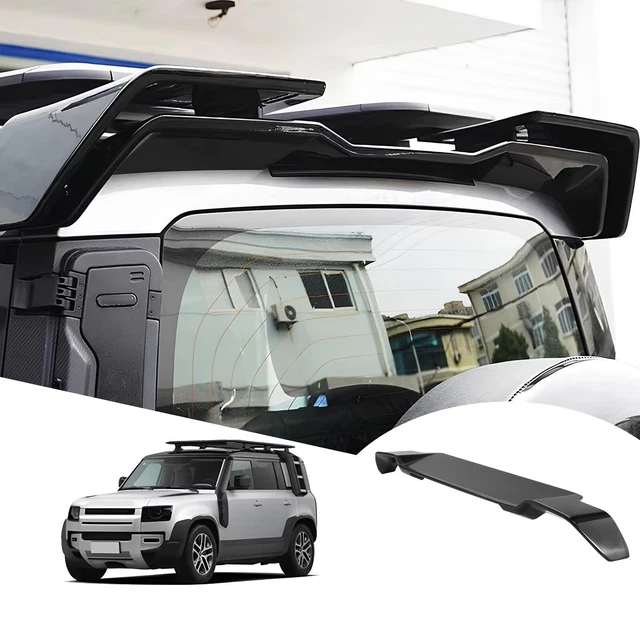 REAR SPOILER ROOF Wing Gloss Black For Land Rover Defender L663 90 110 ...