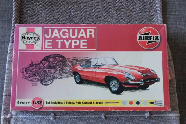 AIRFIX, HAYNES JAGUAR E Type 1:32 Scale Model Kit, Boxed, Instructions ... AIRFIX, HAYNES JAGUAR E Type 1:32 Scale Model Kit, Boxed, Instructions ...