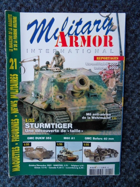AZK-MILITARY ARMOR INTERNATIONAL n°21 de octobre/novembre 2002 EUR 4,50 - PicClick FR