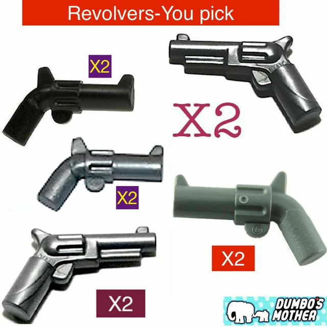 LEGO REVOLVER PISTOL Six Shooter Western Cowboy Minifigure Arma Star ...