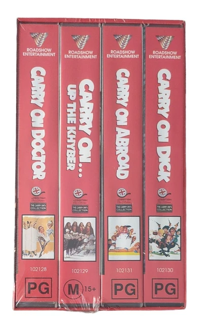 CARRY ON FIRST 4 Movie VHS Pack Brand New Carry On Doctor Abroad Dick ...