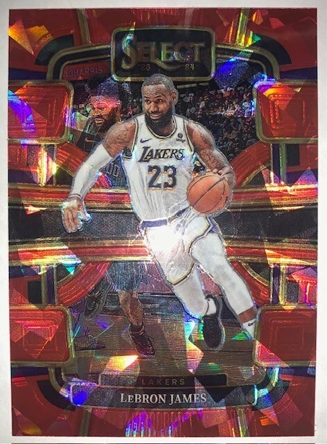 LEBRON JAMES 2024 Panini Select Concourse Red Cracked Ice Refractor ...