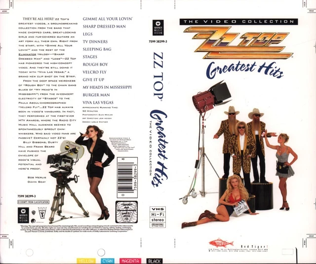 ZZ TOP GREATEST Hits Video Collection card UK Warner 1992 Original full ...