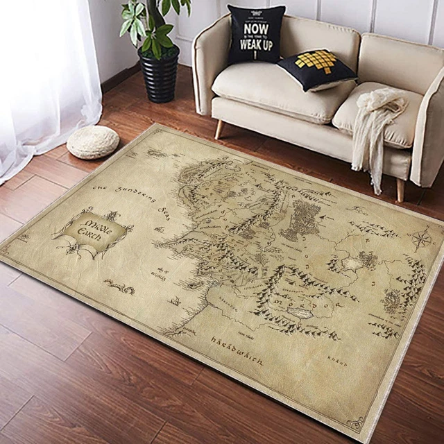 LORD OF THE Rings, Middle Earth Map Rugs, Fantastic Rug, Popular Rug ...